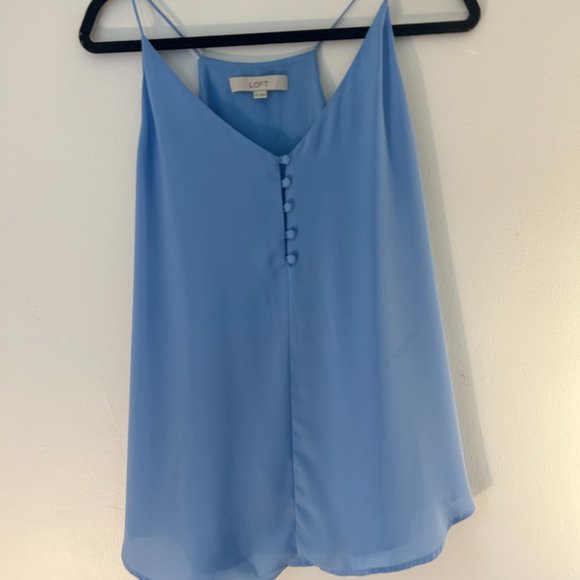 LOFT | Tops | Loft Covered Button Strappy Cami | Poshmark